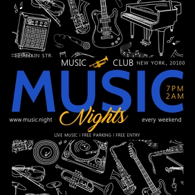 MUSIC NIGHTS POSTER Template | PosterMyWall