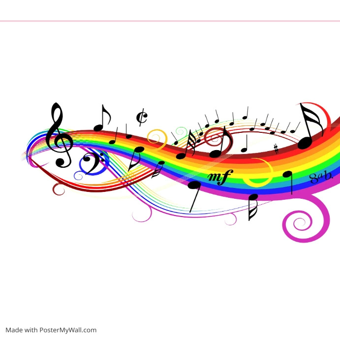 Music note baground poster design template | PosterMyWall