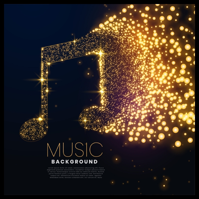 Copy of Music note with glowing particles design temp | PosterMyWall