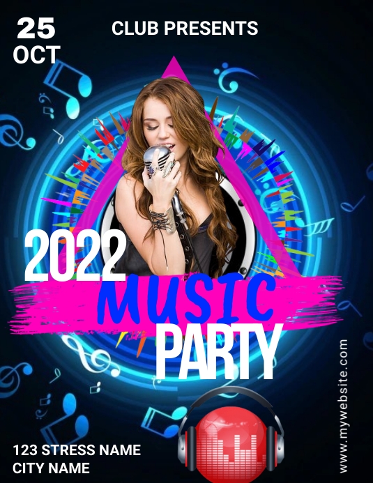 music party & dance flyer Template | PosterMyWall