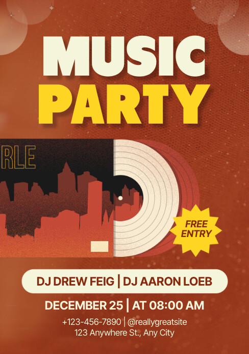 Music Party Ads Template | PosterMyWall