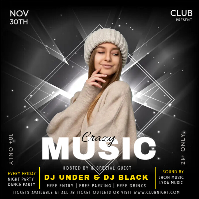 Music Party Ads Template | PosterMyWall