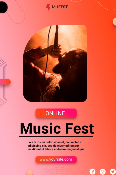 De Modèle de Bannière de Fête de Musique de | PosterMyWall