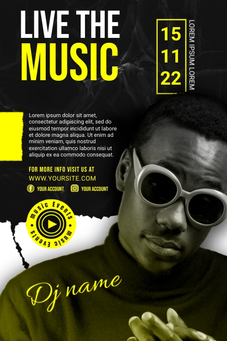 MUSIC PARTY BANNER TEMPLATE | PosterMyWall