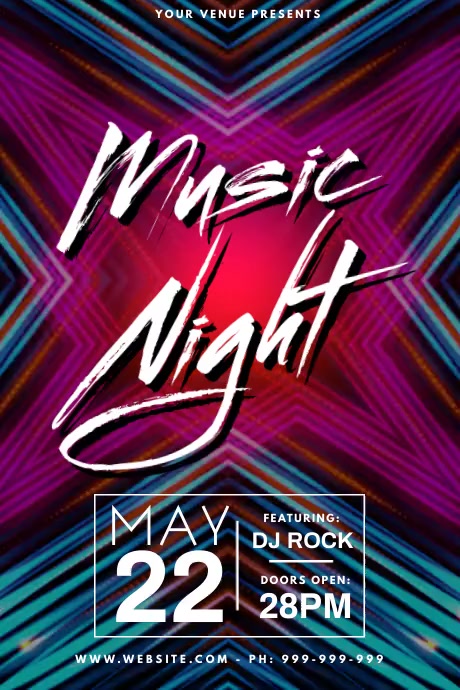 Copy of music party Concert Video Poster | PosterMyWall