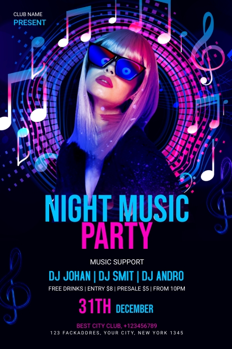 Music party Template | PosterMyWall