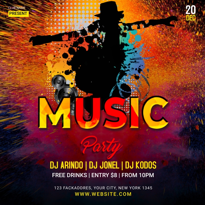 Music party Template | PosterMyWall