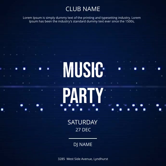 Music Party Template | PosterMyWall
