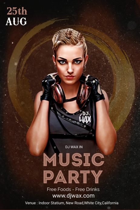 music party event poster design template | PosterMyWall