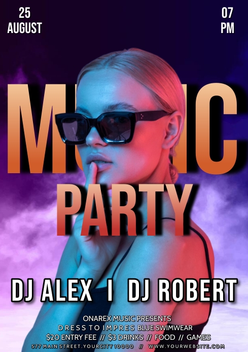 Music Party Event Template | PosterMyWall