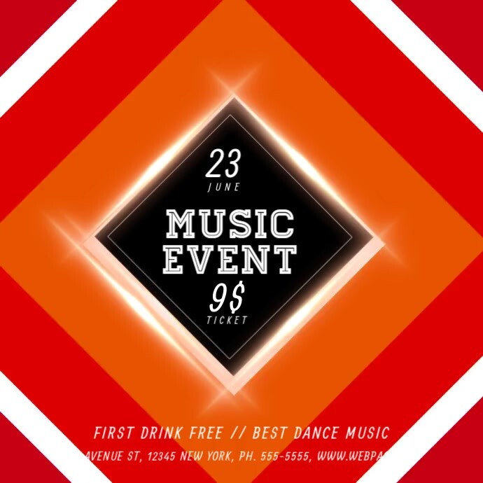 music party event video advertising template | PosterMyWall