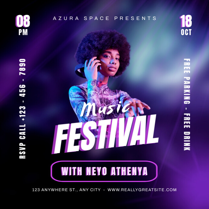 Plantilla de Music Party Festival Instagram Post | PosterMyWall