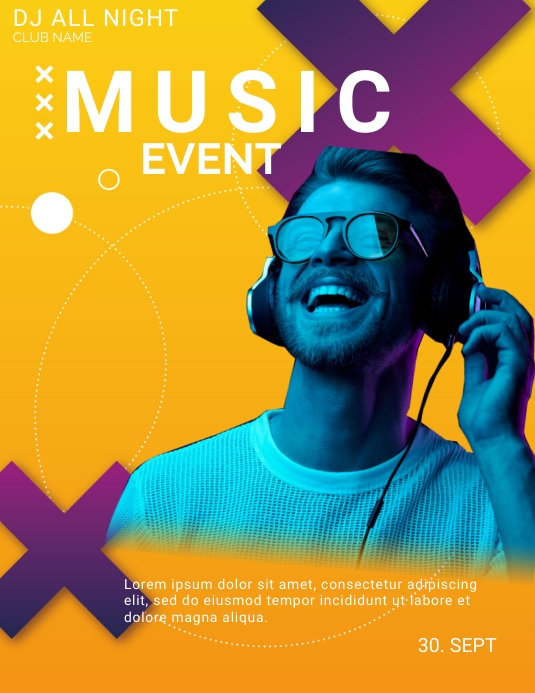 MUSIC PARTY FLAYER TEMPLATE | PosterMyWall