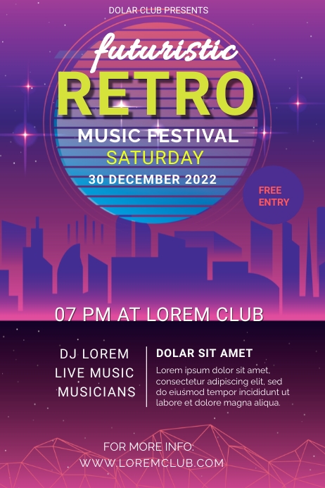 Template Flayer Pesta Musik | PosterMyWall