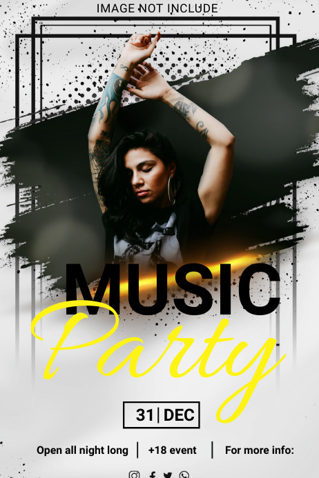 MUSIC PARTY FLAYER TEMPLATE | PosterMyWall