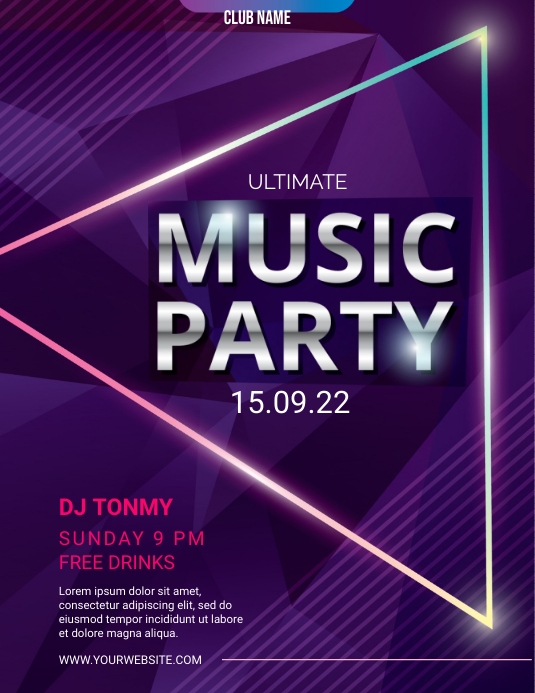 Copy of MUSIC PARTY FLAYER TEMPLATE | PosterMyWall