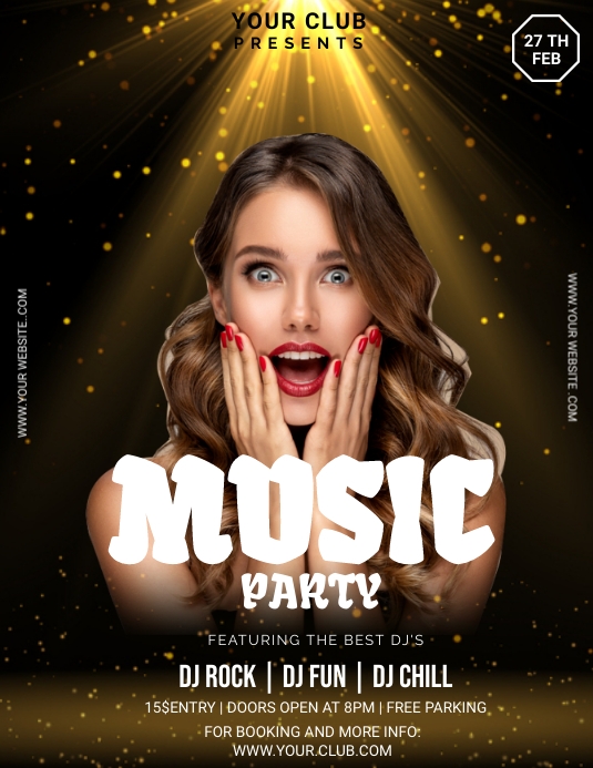 MUSIC PARTY FLAYER TEMPLATE | PosterMyWall