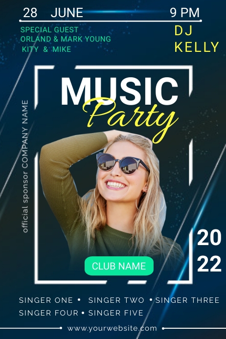 Template Flayer Pesta Musik | PosterMyWall