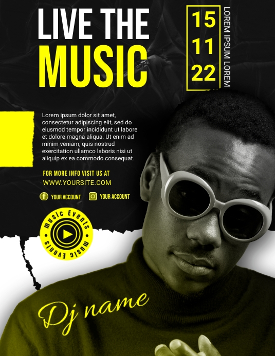 MUSIC PARTY FLAYER TEMPLATE | PosterMyWall