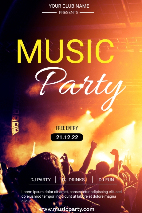เพลงปาร์ตี้ Flayer เทมเพลต | PosterMyWall