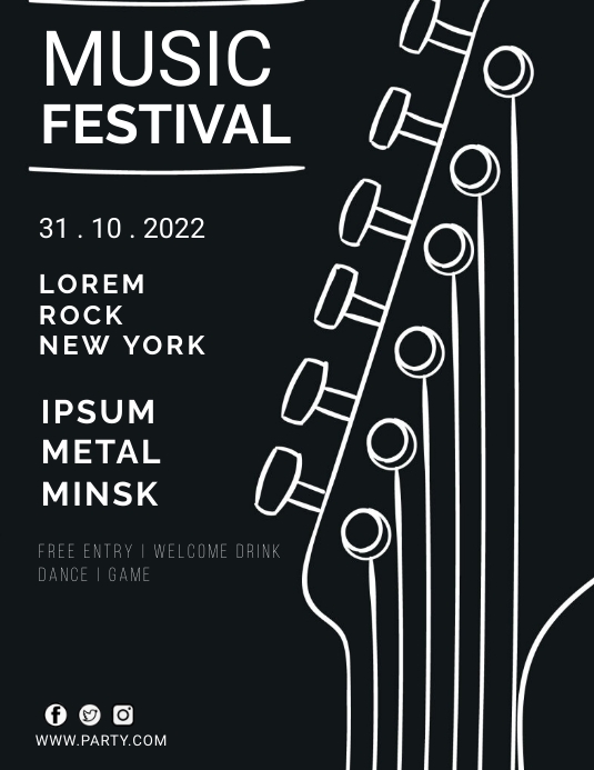 MUSIC PARTY FLAYER TEMPLATE | PosterMyWall