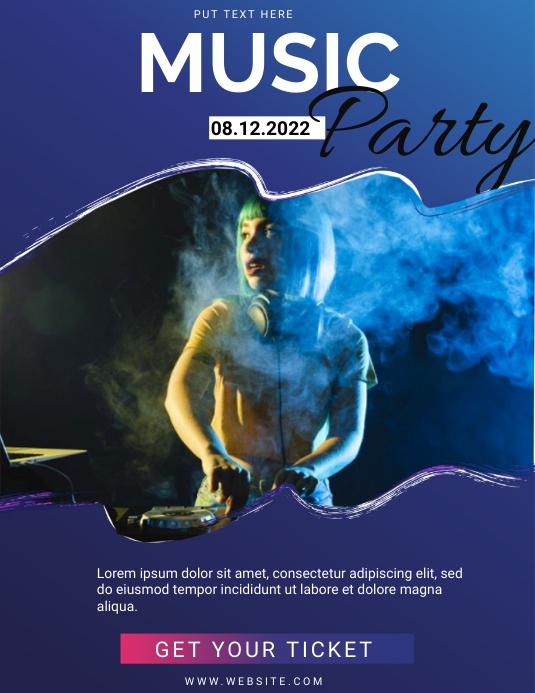 MUSIC PARTY FLAYER TEMPLATE | PosterMyWall