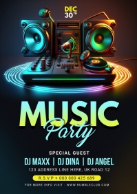 Music Party flyer Template | PosterMyWall