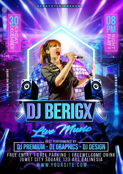 Music Party Flyer Template | PosterMyWall
