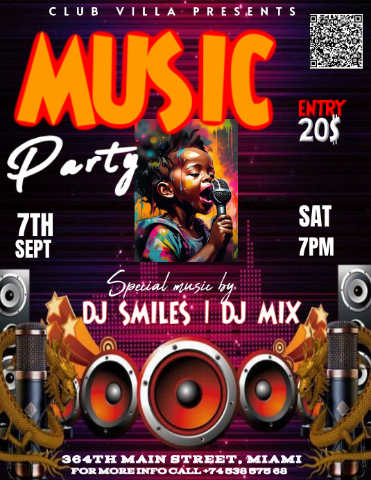 MUSIC PARTY FLYER Template | PosterMyWall