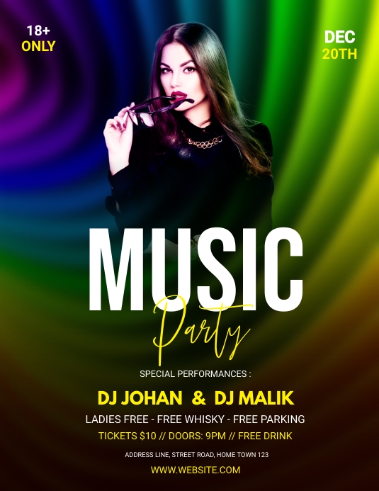 Music party Flyer Template | PosterMyWall