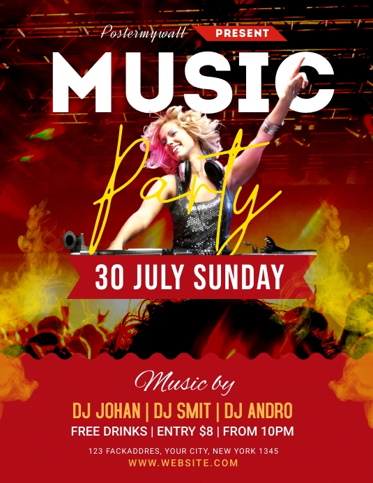Music party Flyer Template | PosterMyWall