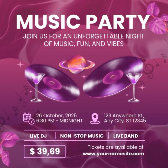Music Party Flyer Template | PosterMyWall