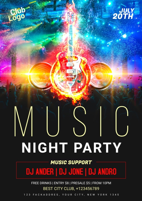 Music Party Flyer Template | PosterMyWall