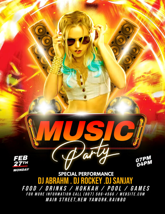 Music Party Flyer Template | PosterMyWall