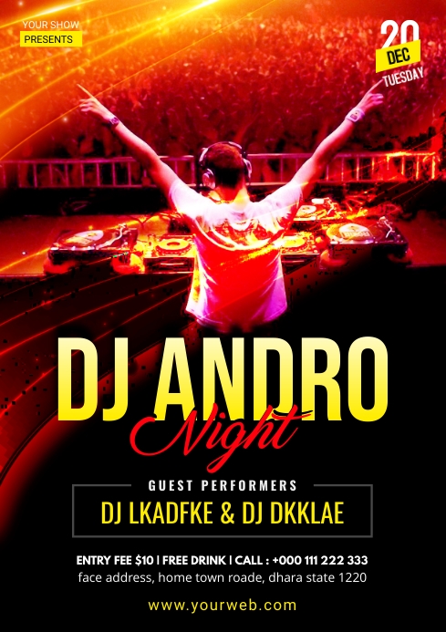 Dj Party flyer Template | PosterMyWall