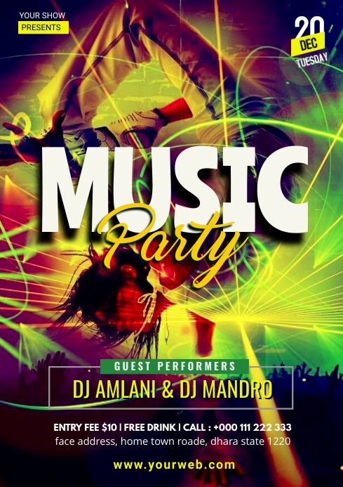 Music Party Flyer Template | PosterMyWall