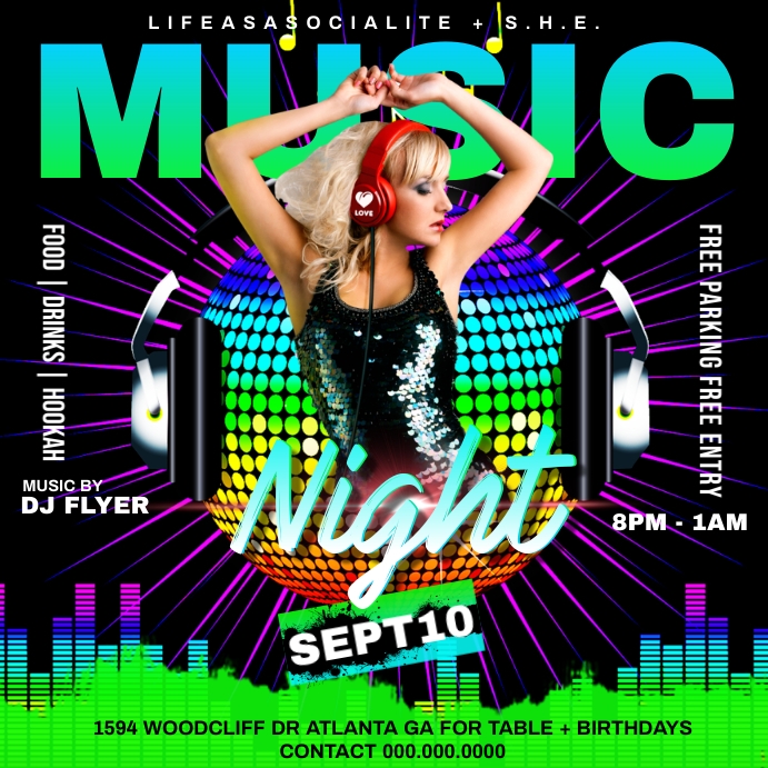 Music party flyer template | PosterMyWall