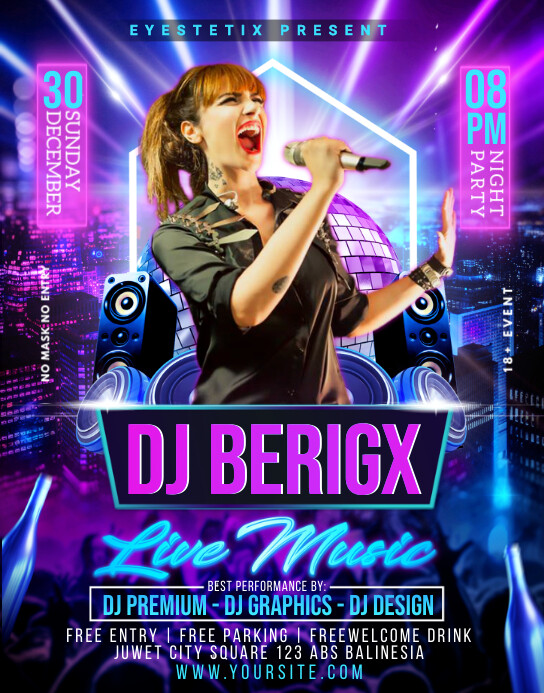 Music Party Flyers Template | PosterMyWall