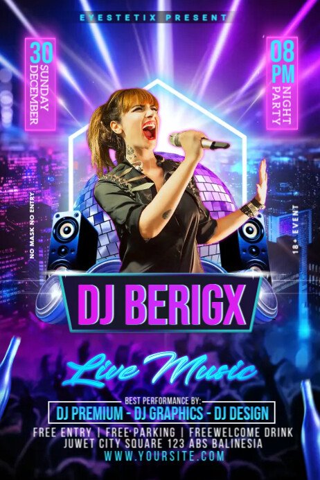 Music Party Flyers Template | PosterMyWall