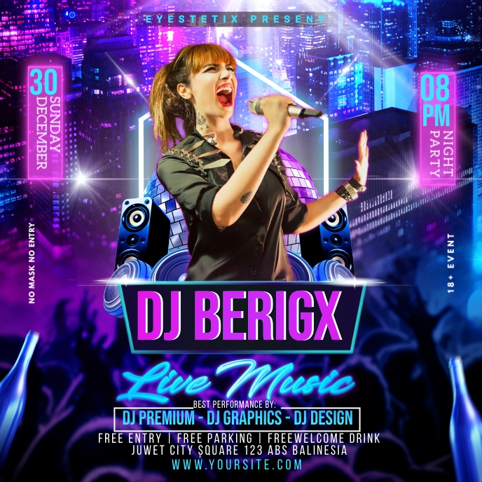 Music Party Flyers Template | PosterMyWall