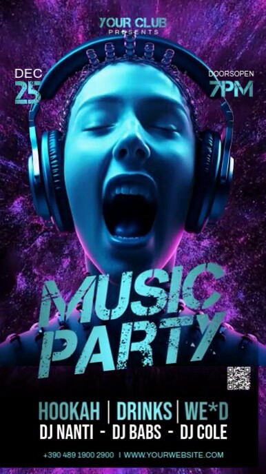 Music Party IG Story Video Template | PosterMyWall