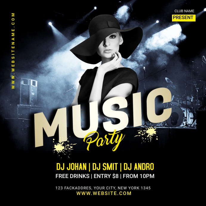 Music party Instagram post Template | PosterMyWall
