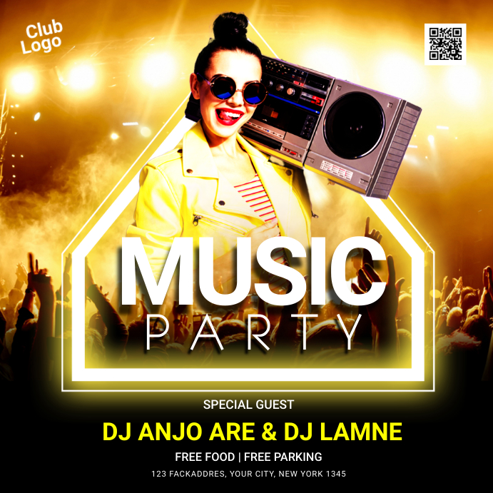 Music Party instagram post Template | PosterMyWall
