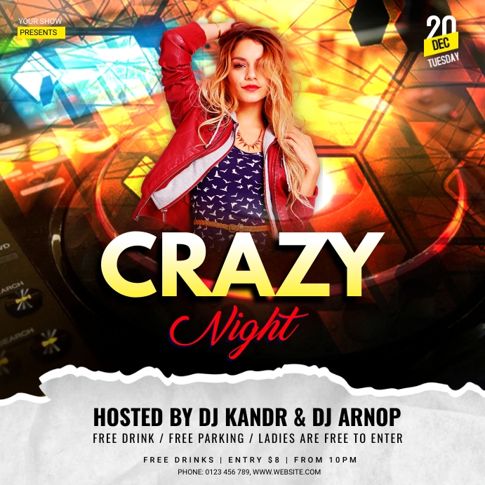 Music party Instagram post Template | PosterMyWall