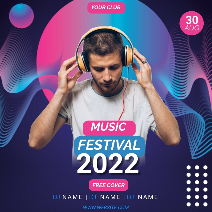 De Plantilla de Instagram de Fiesta de Música de | PosterMyWall