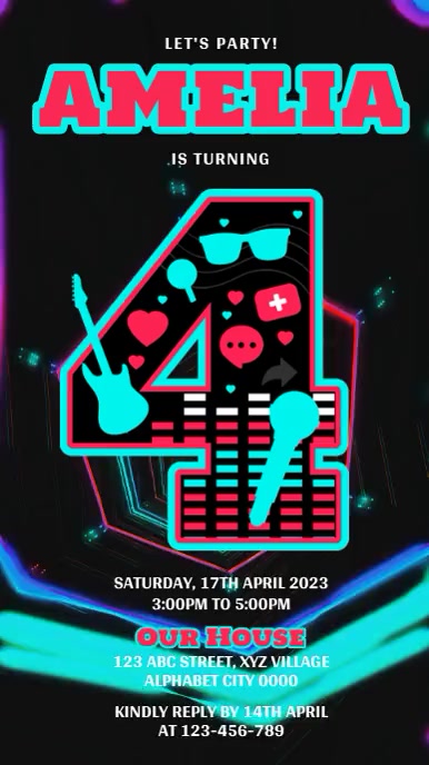 Music Party Invitation Template | PosterMyWall