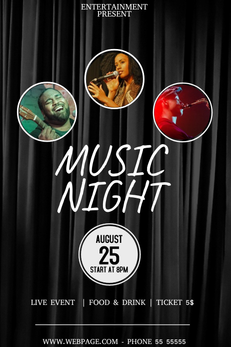 Brosur Templat Pesta Malam Musik | PosterMyWall