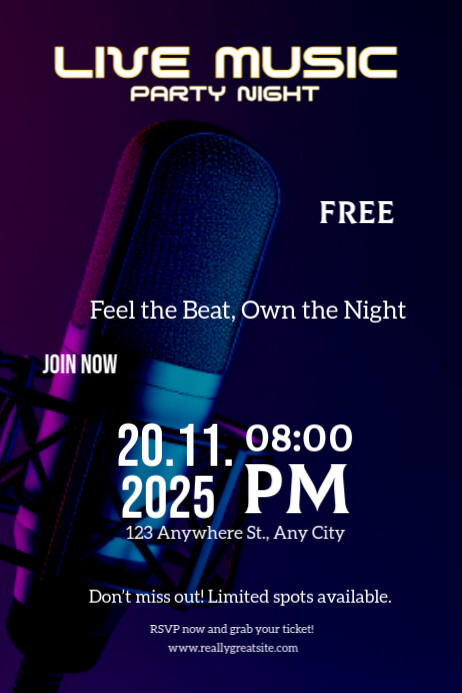 music party party flyer Template | PosterMyWall
