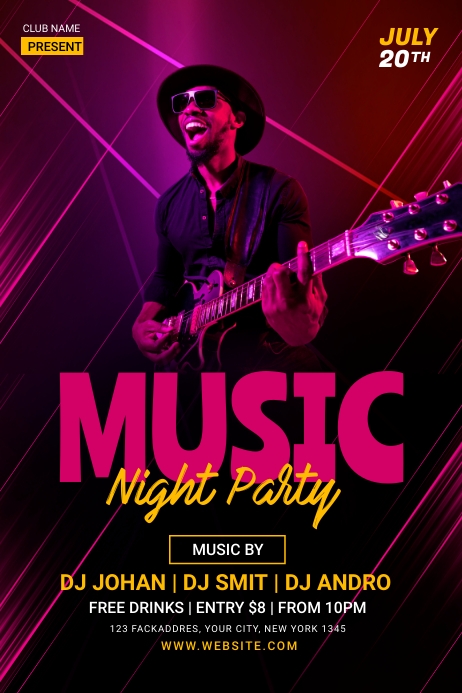 Music party Poster Template | PosterMyWall