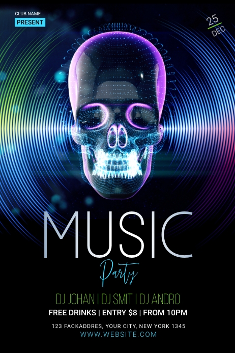 Music party Poster Template | PosterMyWall